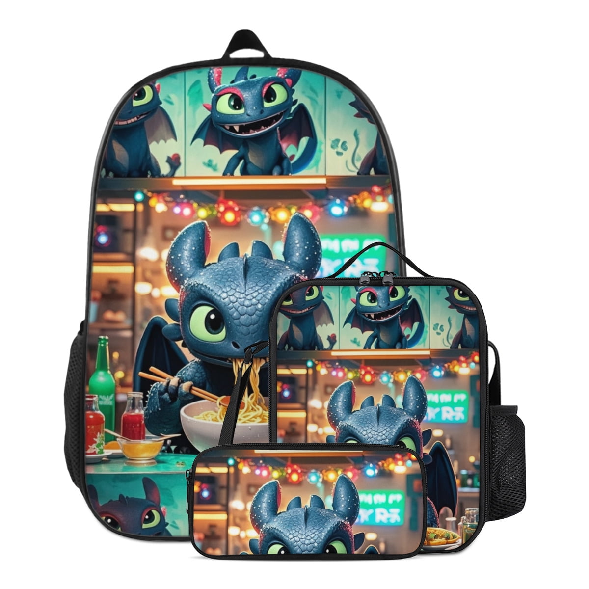 How to Train Y×our Dra×gon Cartoon backpack set cute backpack 3-piece ...