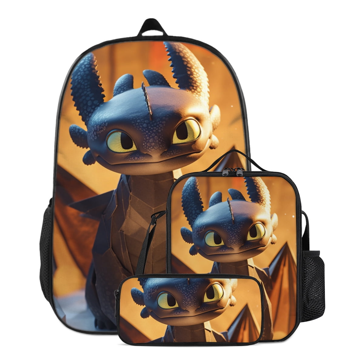 How to Train Y×our Dra×gon Cartoon backpack set cute backpack 3-piece ...