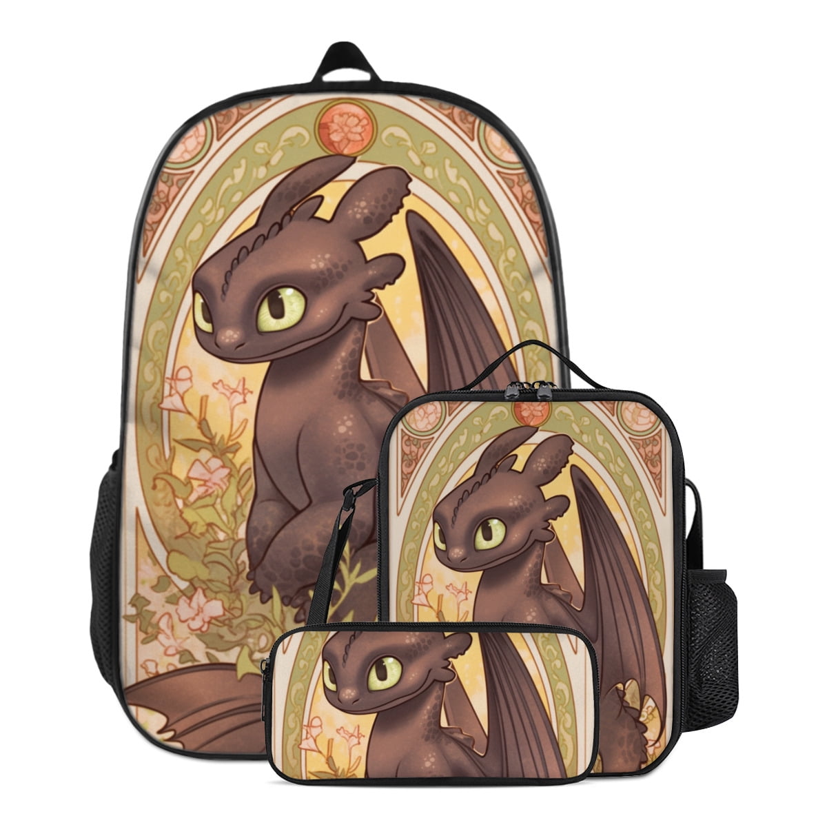 How to Train Y×our Dra×gon Cartoon backpack set cute backpack 3-piece ...