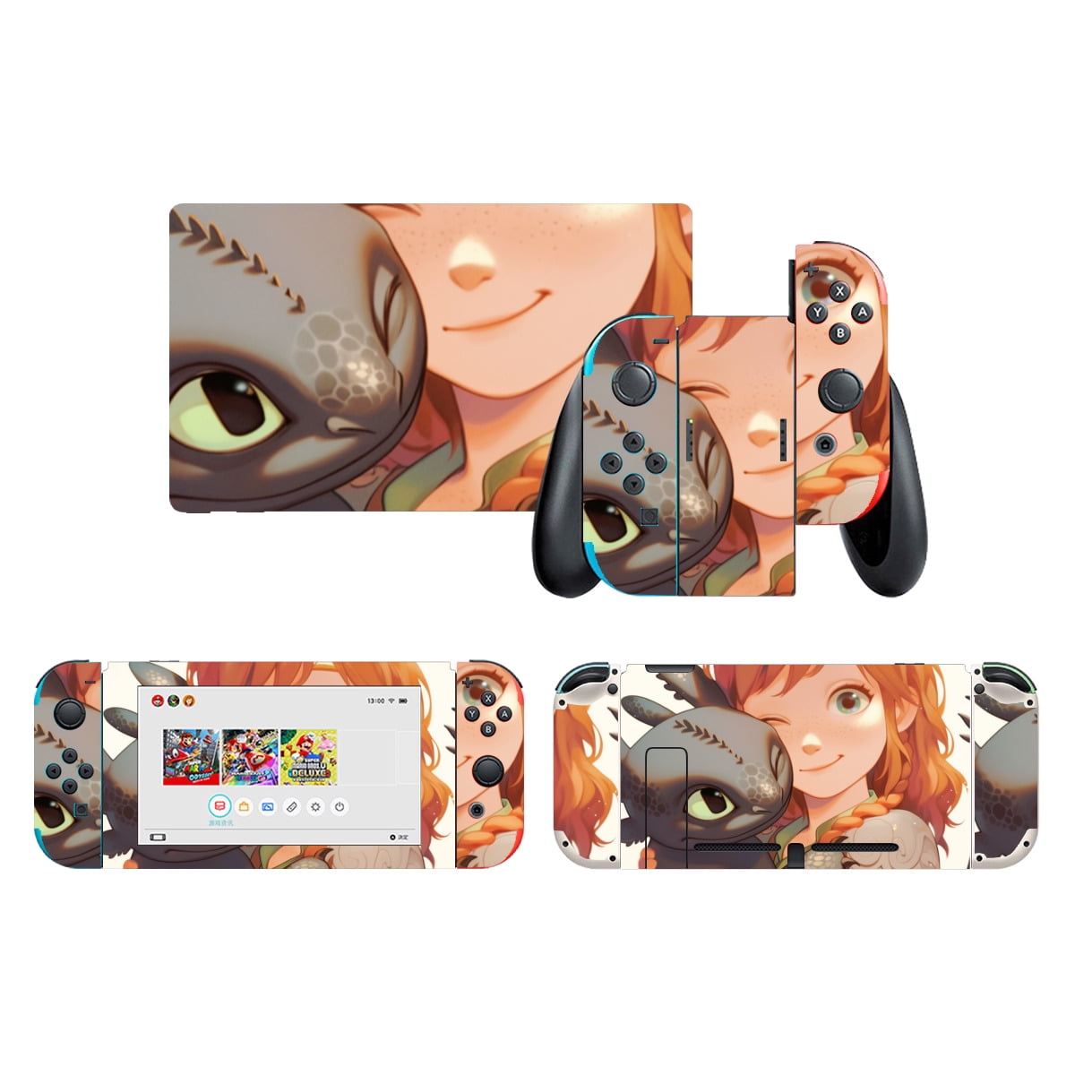 How to Train Your Dra×gon Switch Skin Stickers, Full Skin Protection ...