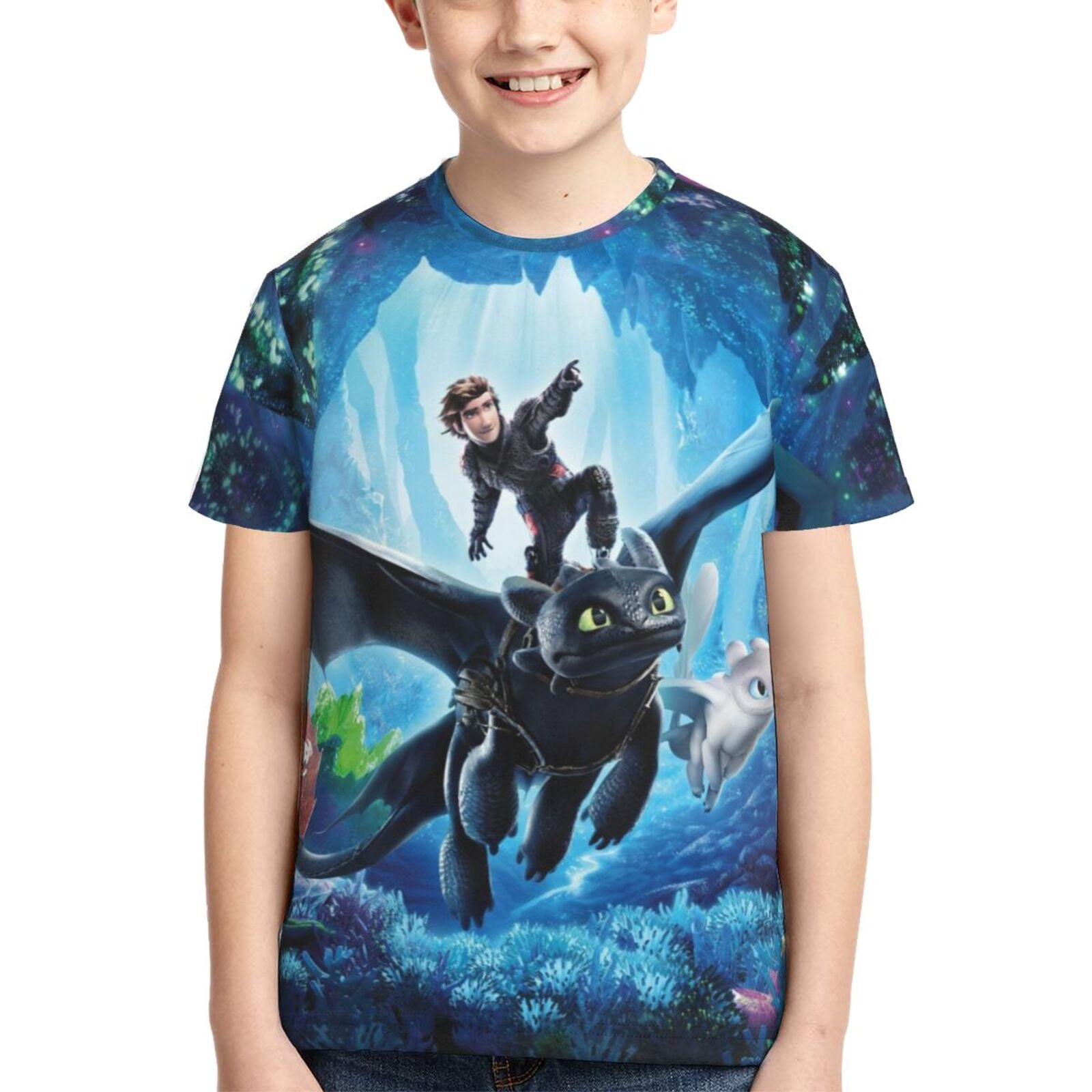 How to Train Your Dragon 3D Printed T-Shirt Crewneck Graphic Short ...