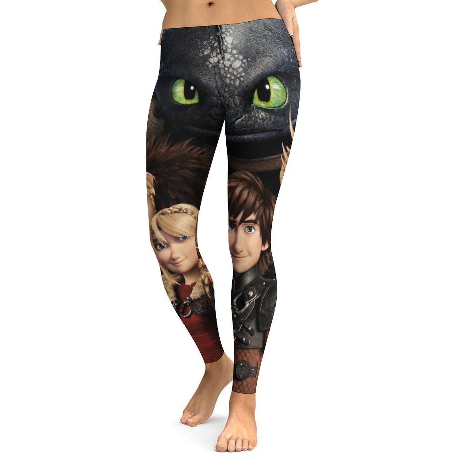 How to Train Your Dragon Cartoon Yoga Pants For Womens Soft Elastic ...