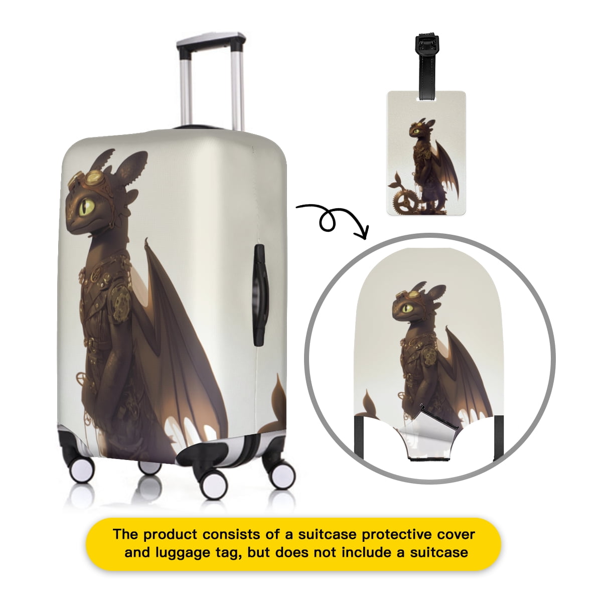 How to Train Your Dragon Luggage Cover, Hard Shell Suitcase Cover with ...