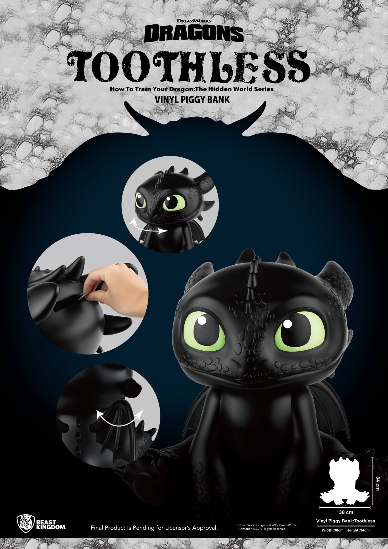 Beast Kingdom's How to Train Your Dragon Series: Toothless Animated ...