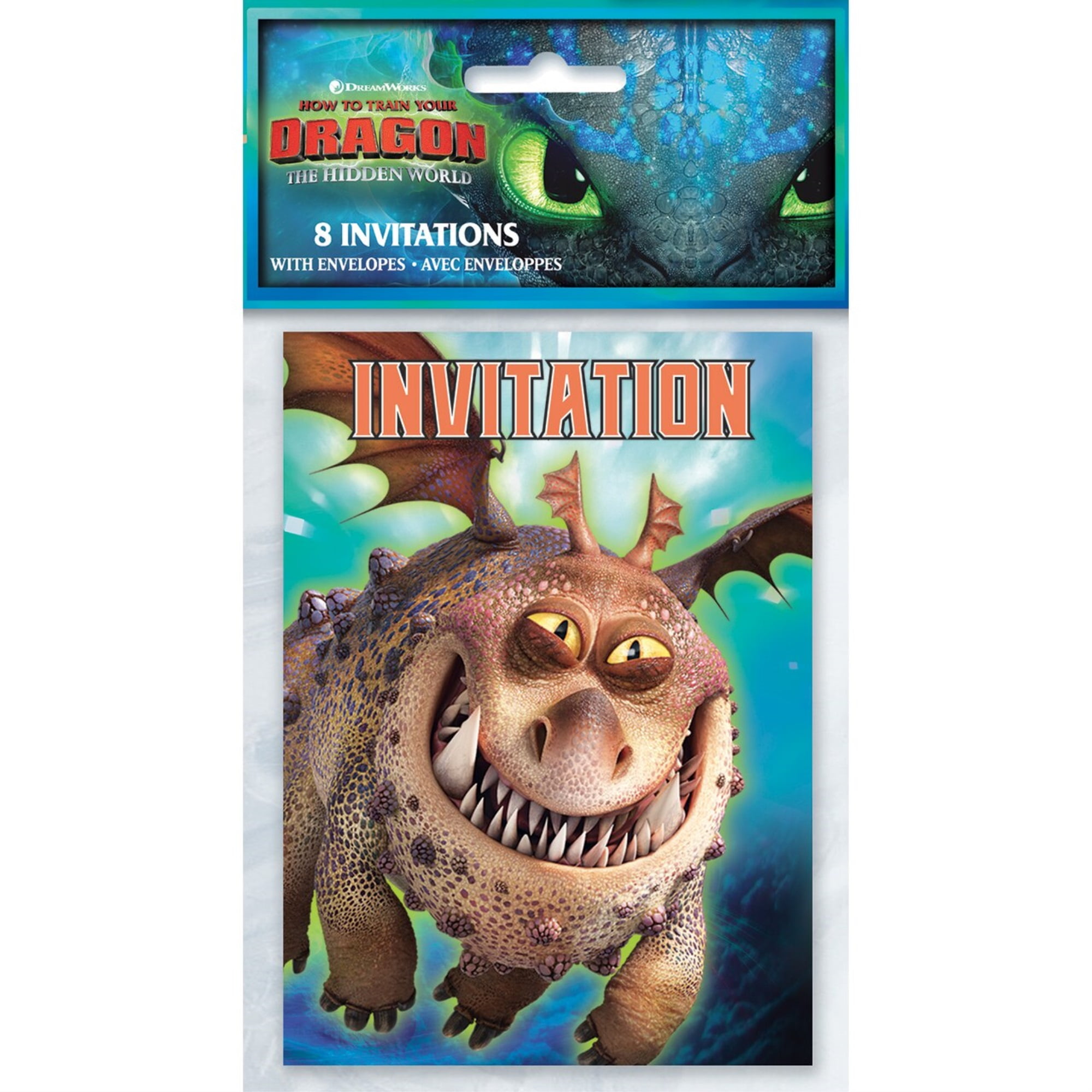 How to Train Your Dragon: The Hidden World - Party Invitations [8 per ...