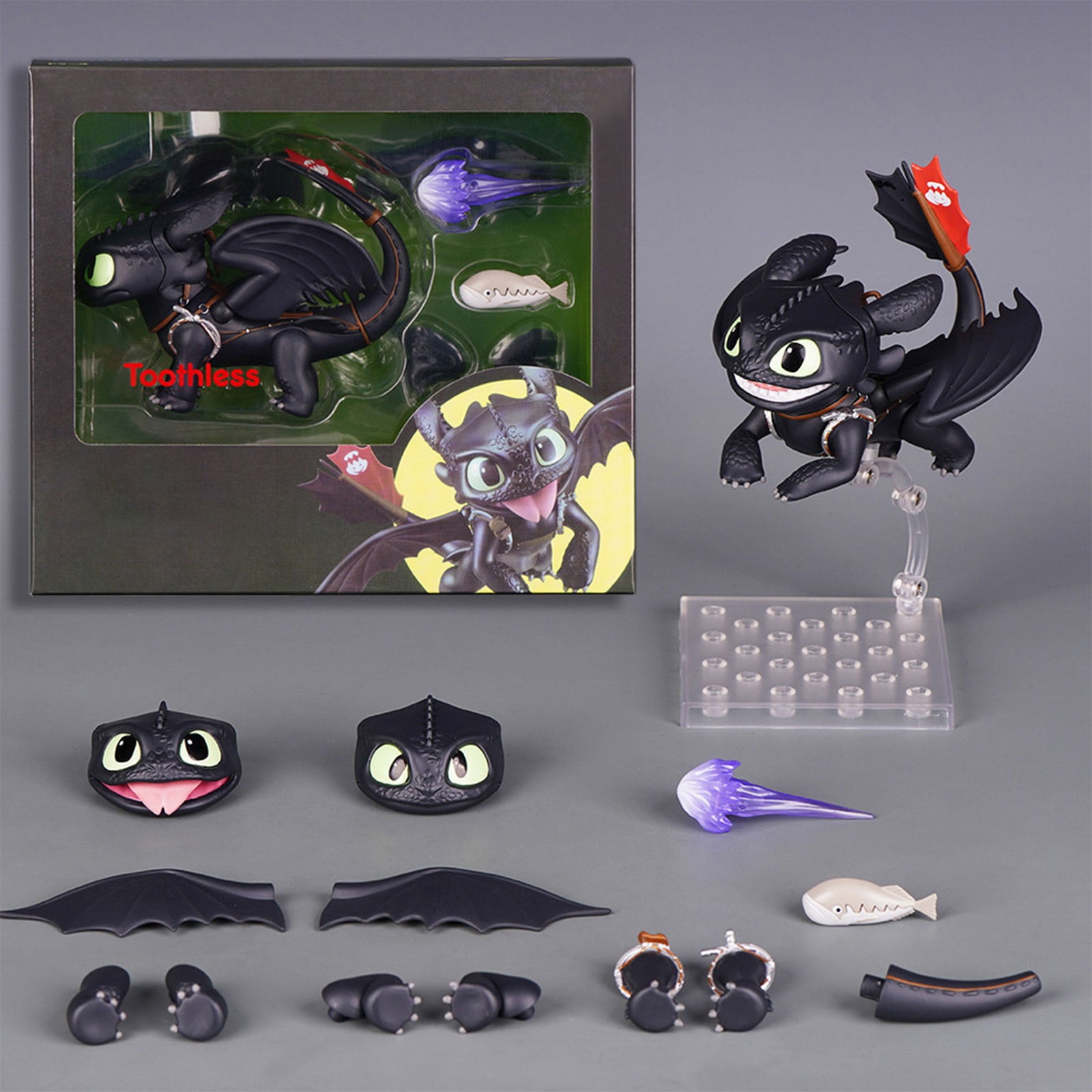 How to Train Your Dragon Toothless Dragon Action Figure，Night Fury Mini ...