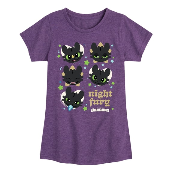 How to Train Your Dragon - Toothless Face - Youth Girls Fitted Short ...