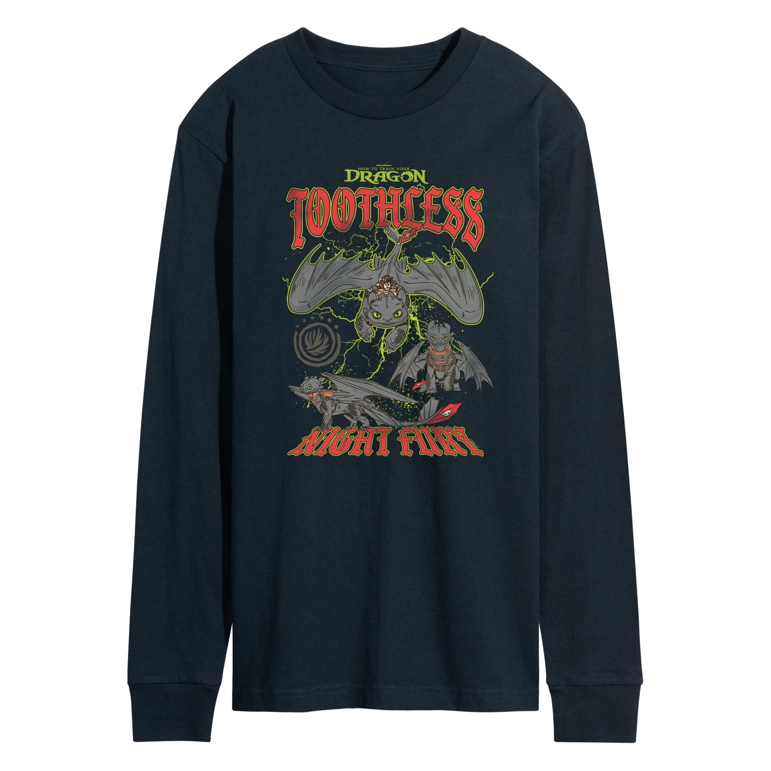 How to Train Your Dragon - Toothless Night Fury - Men's Long Sleeve ...