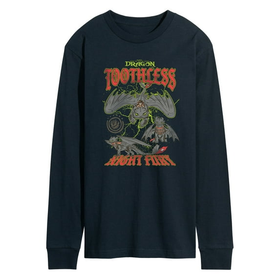 How to Train Your Dragon - Toothless Night Fury - Men's Long Sleeve ...