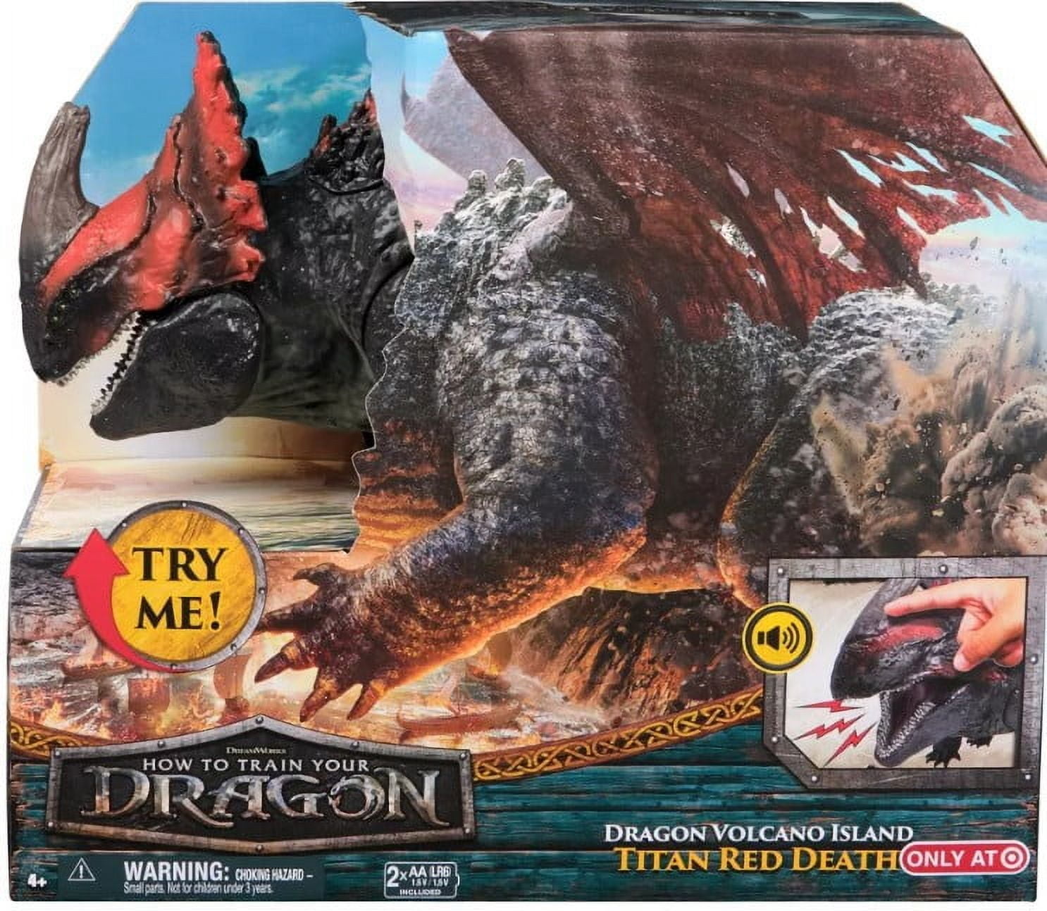 How to Train Your Dragon Volcano Island Titan Red Death Deluxe Action ...