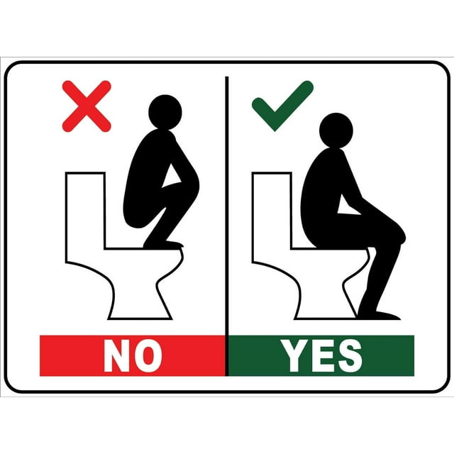 How to Use The Toilet Sign Metal Tin Sign12x16 Inches Caution Danger ...