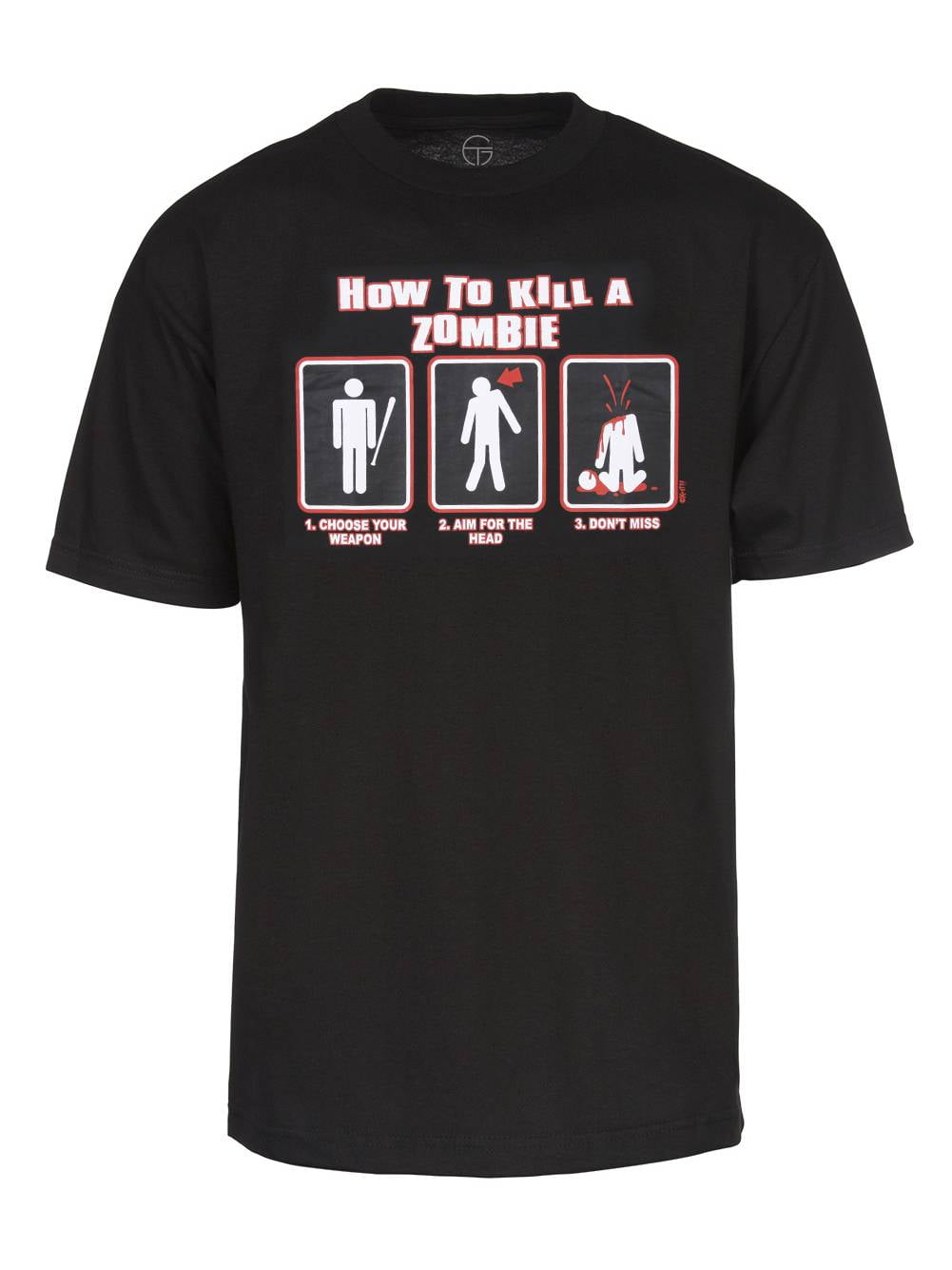 How to kill a zombie T Shirt - Black, M - Walmart Business Supplies