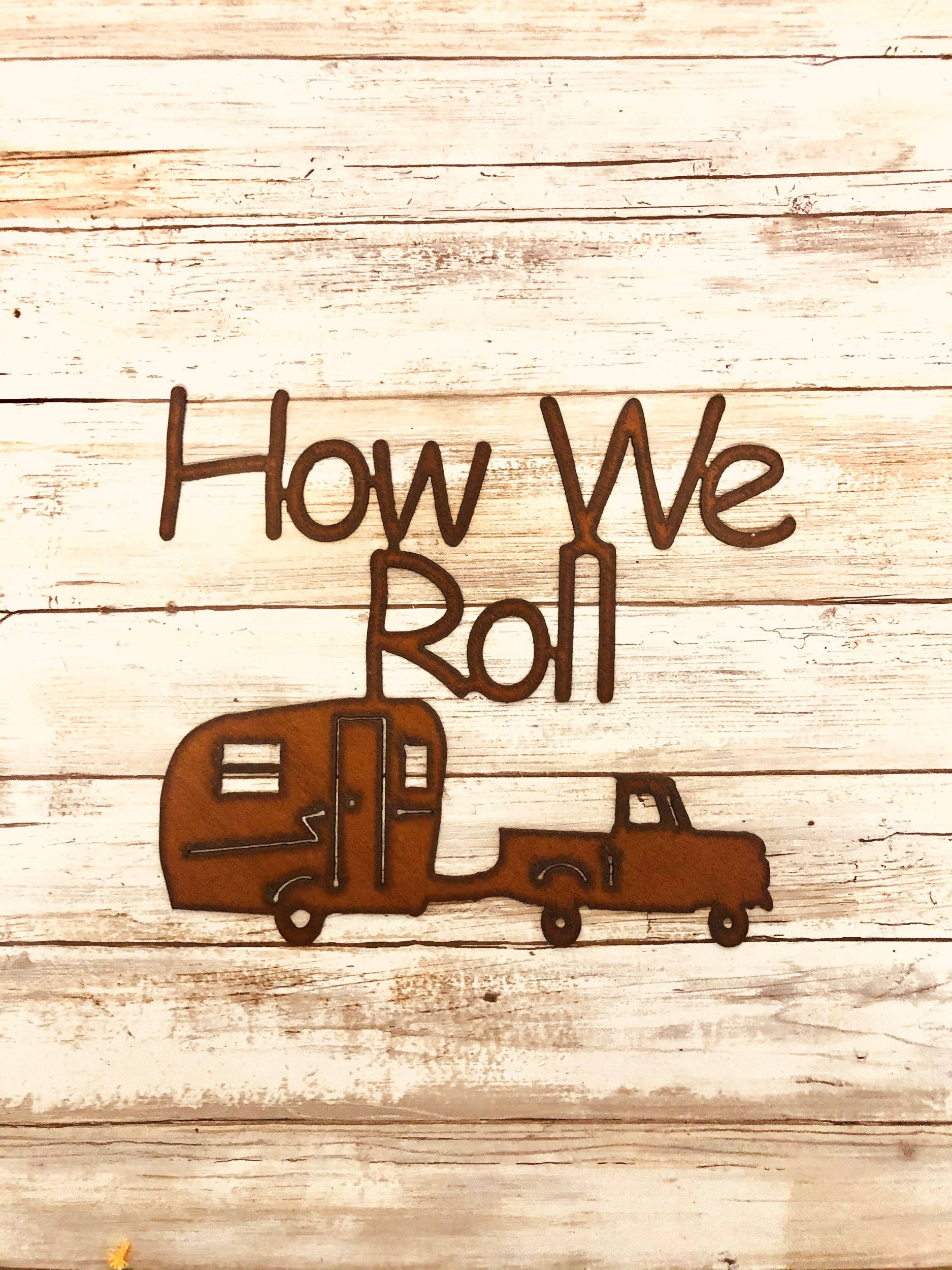 How we Roll Camper Trailer KOA Sign - Walmart.com