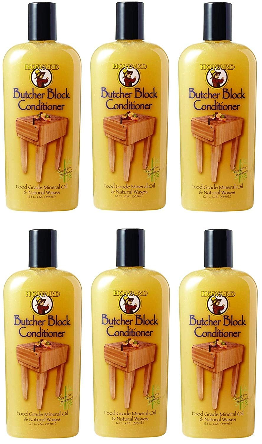 Howard BBC012 Butcher Block Conditioner, 12-Ounce 6-Pack - Walmart.com