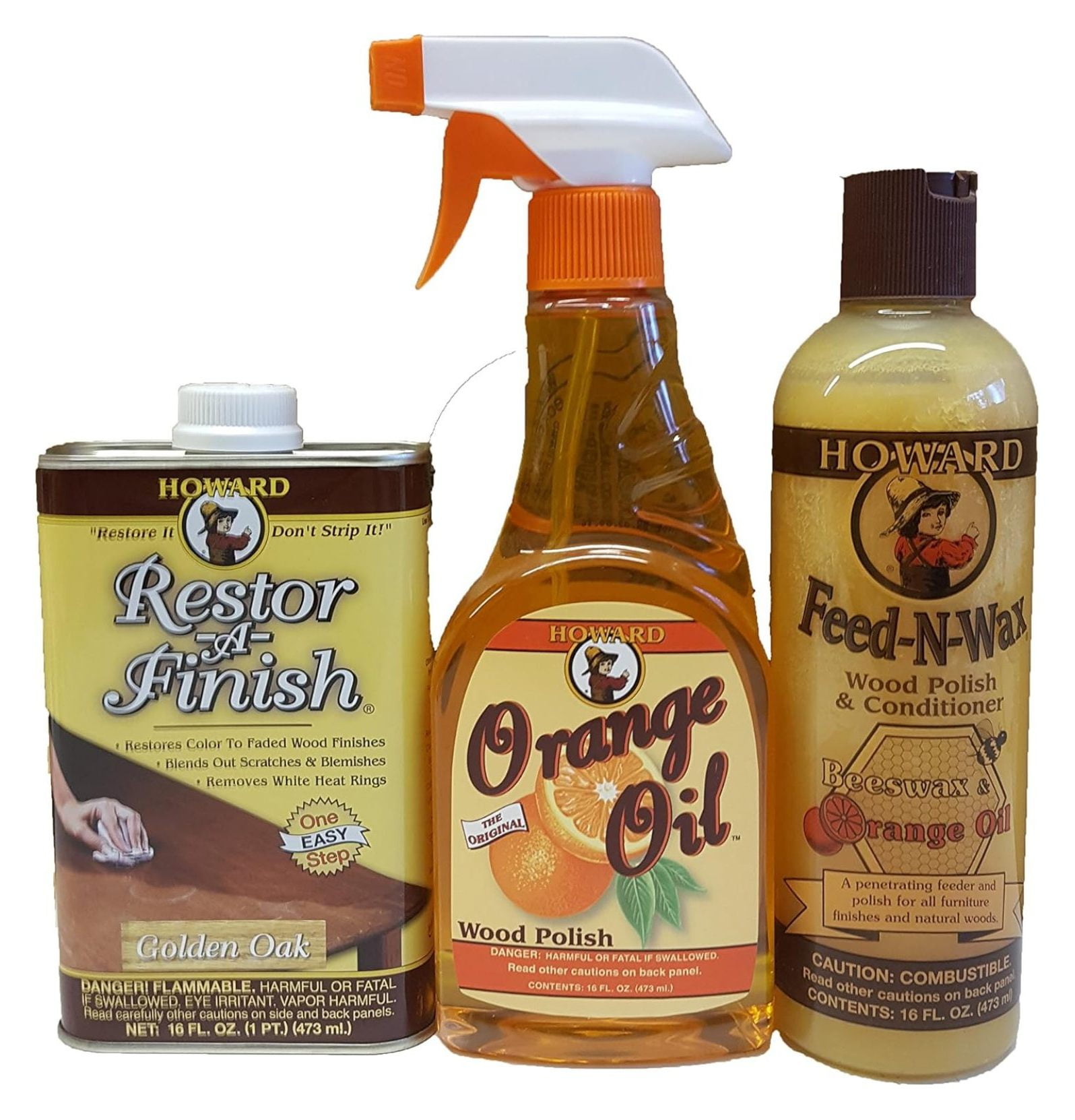 Howard Complete Wood Restoration Kit, Clean, , and Restore Wood ...