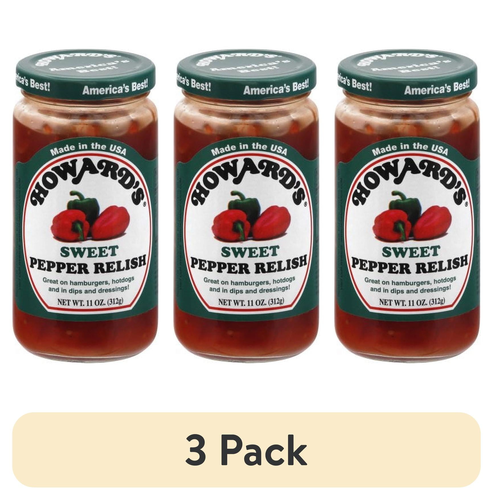 (3 pack) Howard Foods Howards Sweet Pepper Relish, 11 oz Jar - Walmart.com