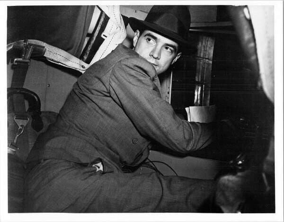 Howard Hughes American tycoon and aviator in suit onboard aircraft 8x10 ...