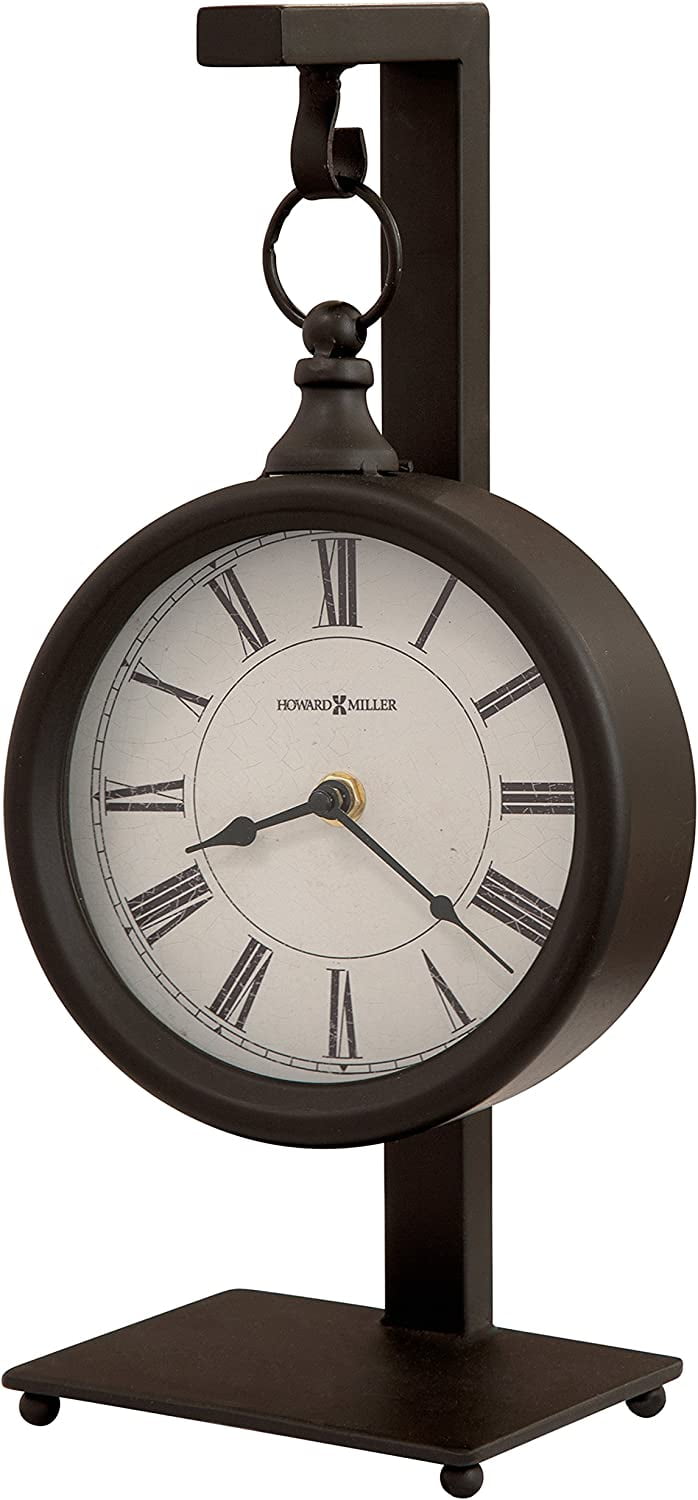 Howard Miller Loman Mantel Clock, Hangable Round Analog Dial Roman ...