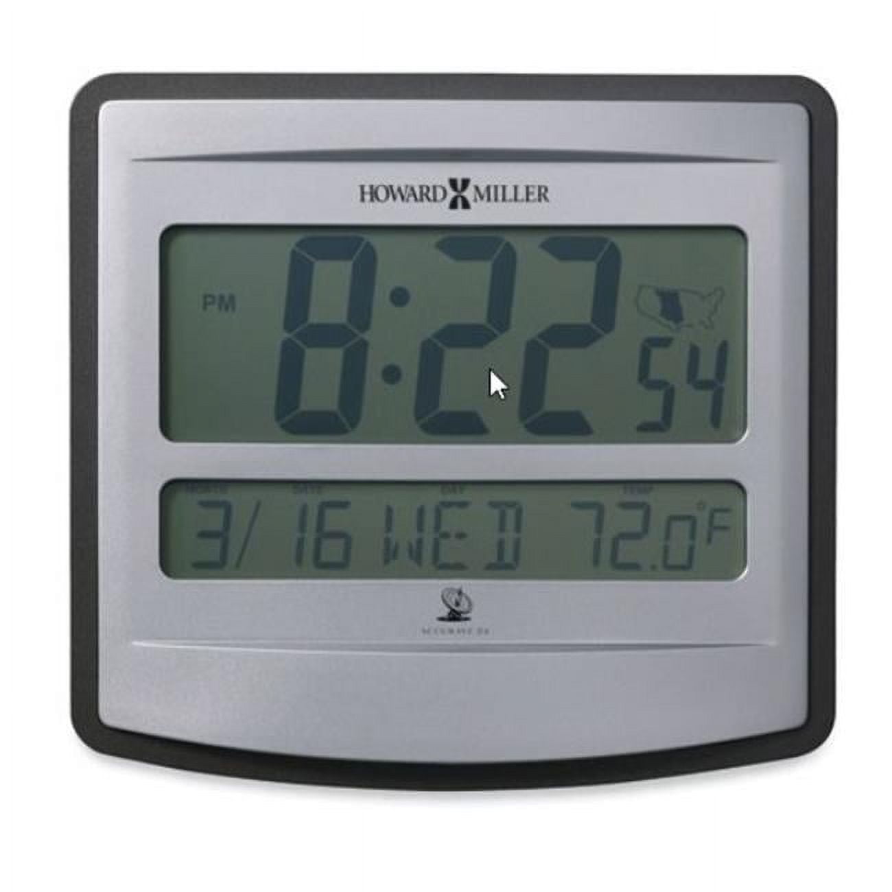 Howard Miller MIL625780 Auto-DS Radio-Controlled Clock - Silver - Walmart.com