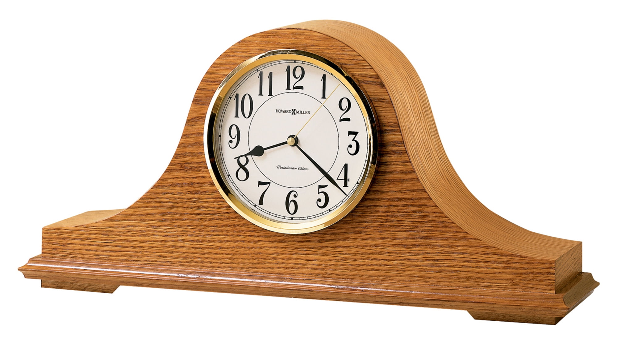 Howard Miller Nicholas Oak Finish Wood Chiming Quartz Mantel Clock #Q ...