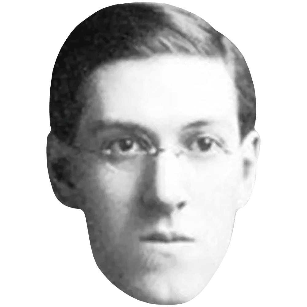 Howard Phillips Lovecraft (Glasses) Celebrity Mask, Flat Card Face ...
