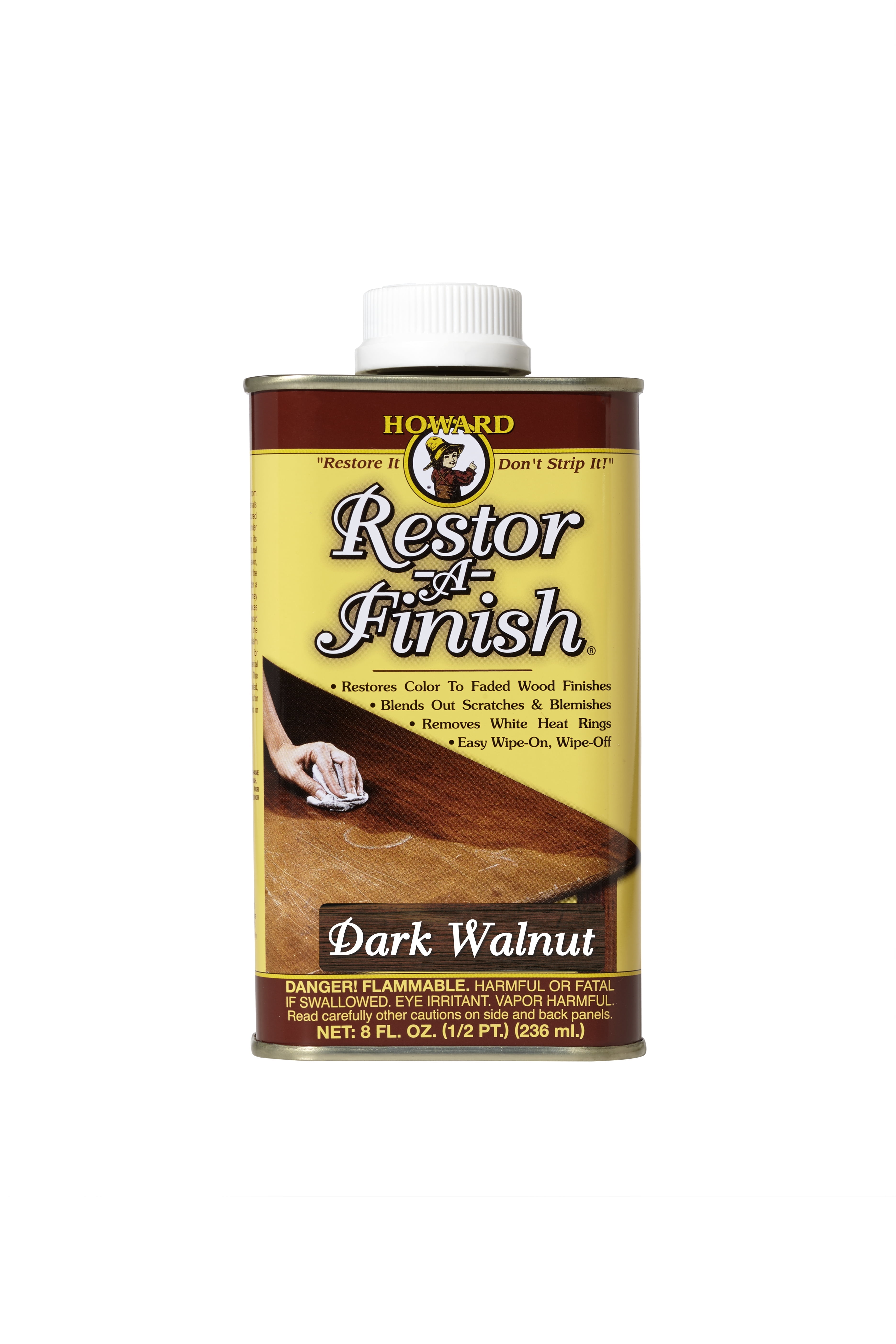 Howard's Wood Furniture Stain Restorer, Restore-A-Finish, Dark Walnut ...