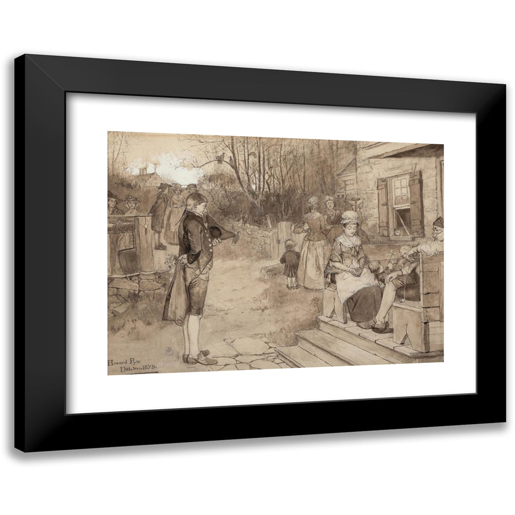 Howard Pyle 18x14 Black Modern Framed Museum Art Print Titled - Sunday ...