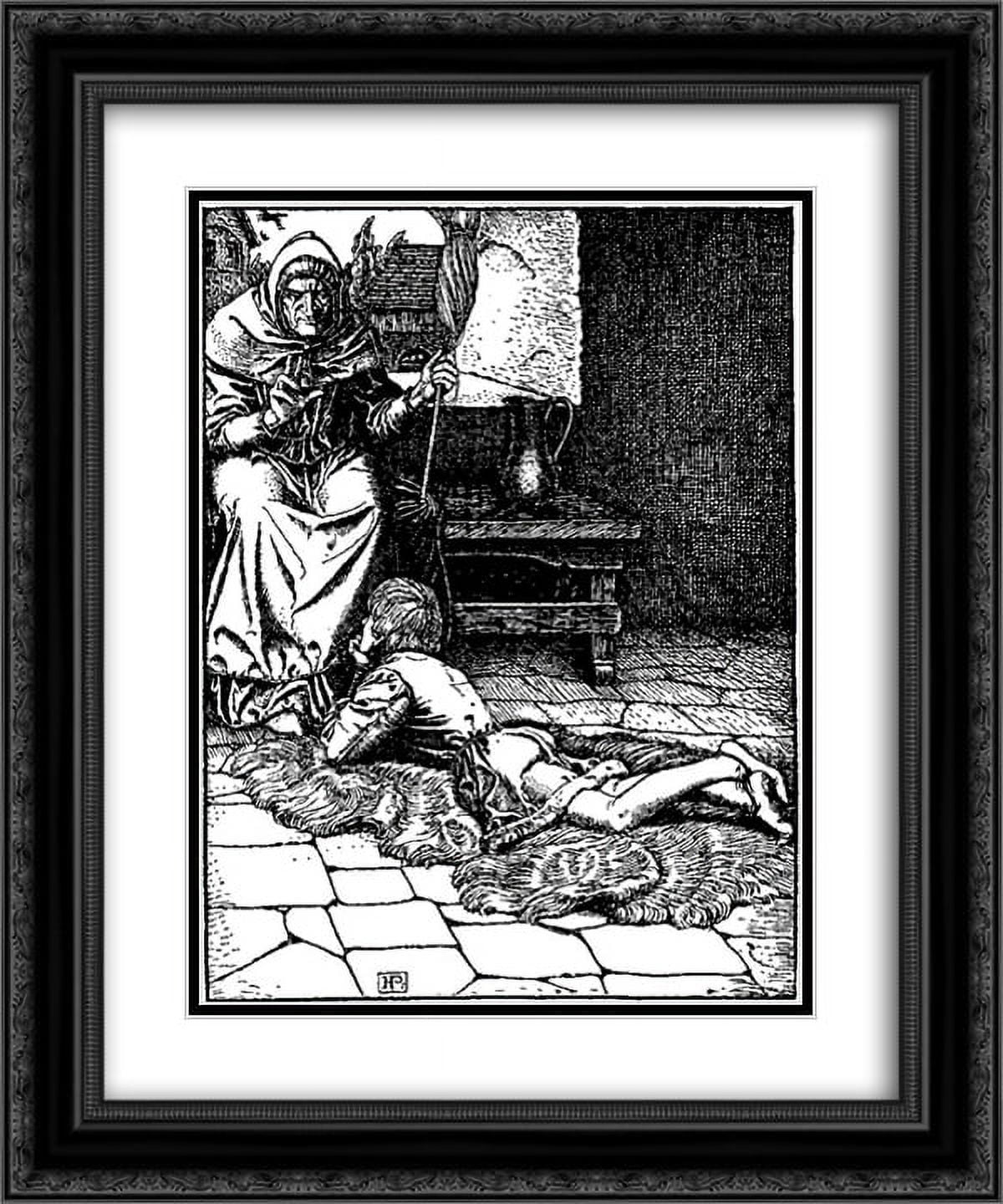 Howard Pyle 2x Matted 20x24 Black Ornate Framed Art Print 'Otto of the ...