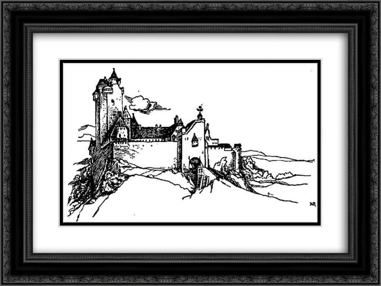 Howard Pyle 2x Matted 24x18 Black Ornate Framed Art Print 'Otto of the ...