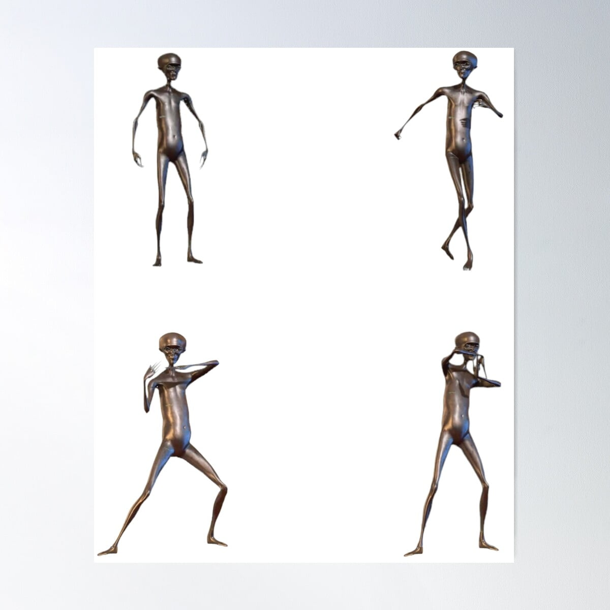 Howard The Alien Sticker Set Poster Wall Art, Modern Wall Decor For ...
