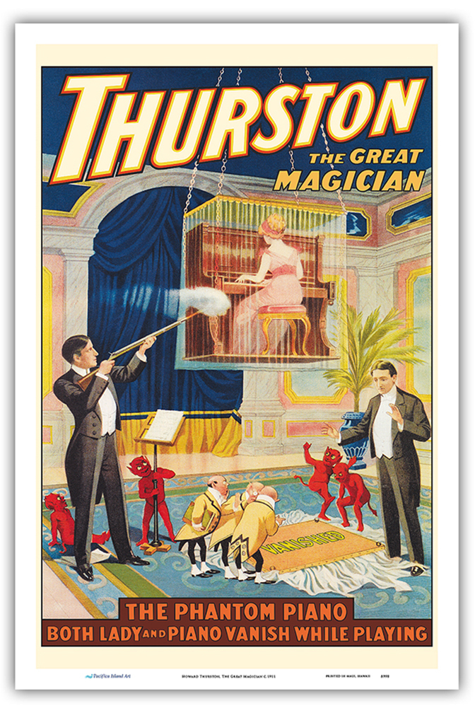 Howard Thurston The Great Magician - The Phantom Piano - Vintage Magic Poster c.1911 - Master ...