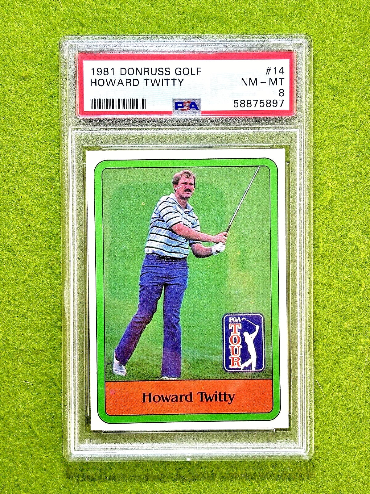 Howard Twitty ROOKIE CARD PSA 8 NM-MINT RC 1981 Donruss Golf HOWARD ...