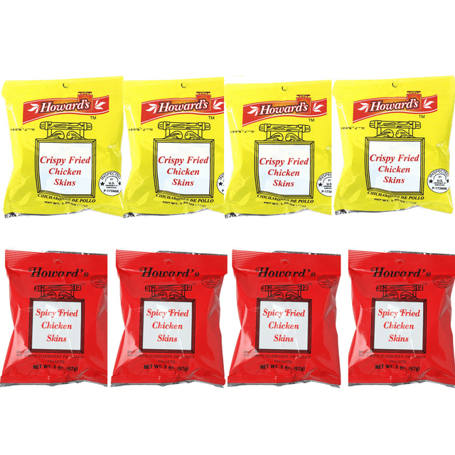 Howard's Original & Spicy | Crispy Fried Chicken Skins Chips ...