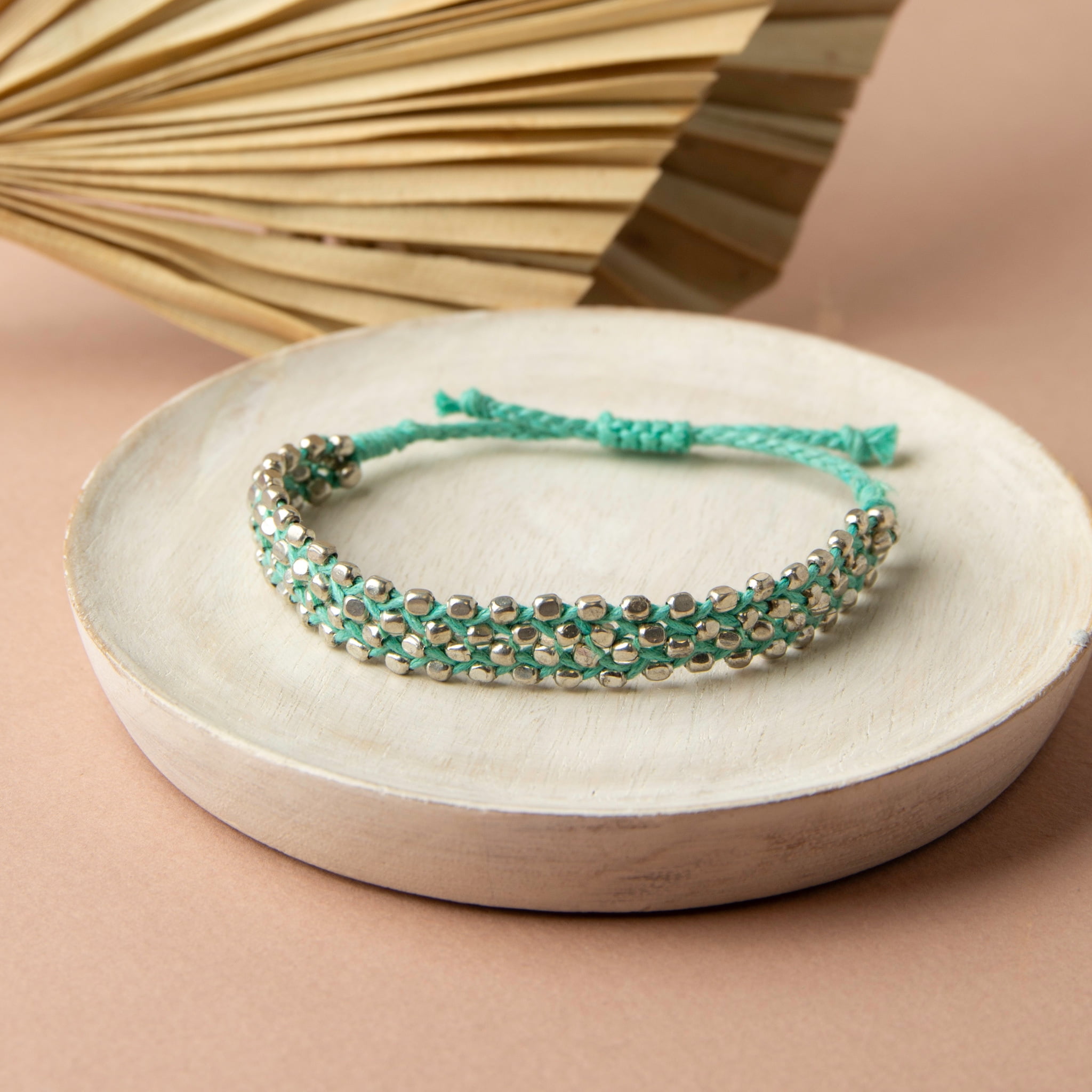 Howard's Zoraya Two-Tone Turquoise Beaded Adjustable Bracelet for Women - Walmart.com