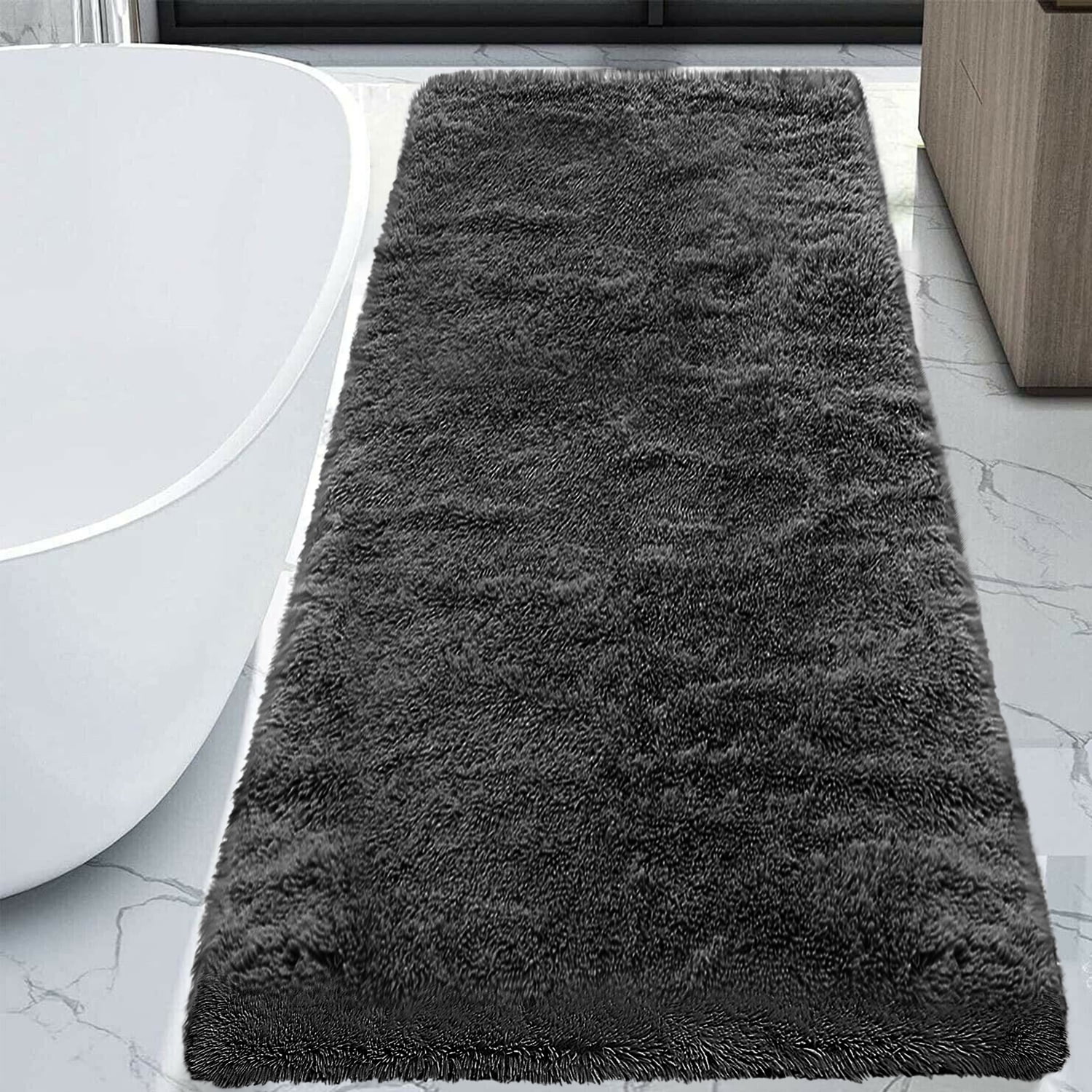 "Arkham 24""×60"" Luxury Bathroom Rug Runner, Absorbent Microfiber Bath ...