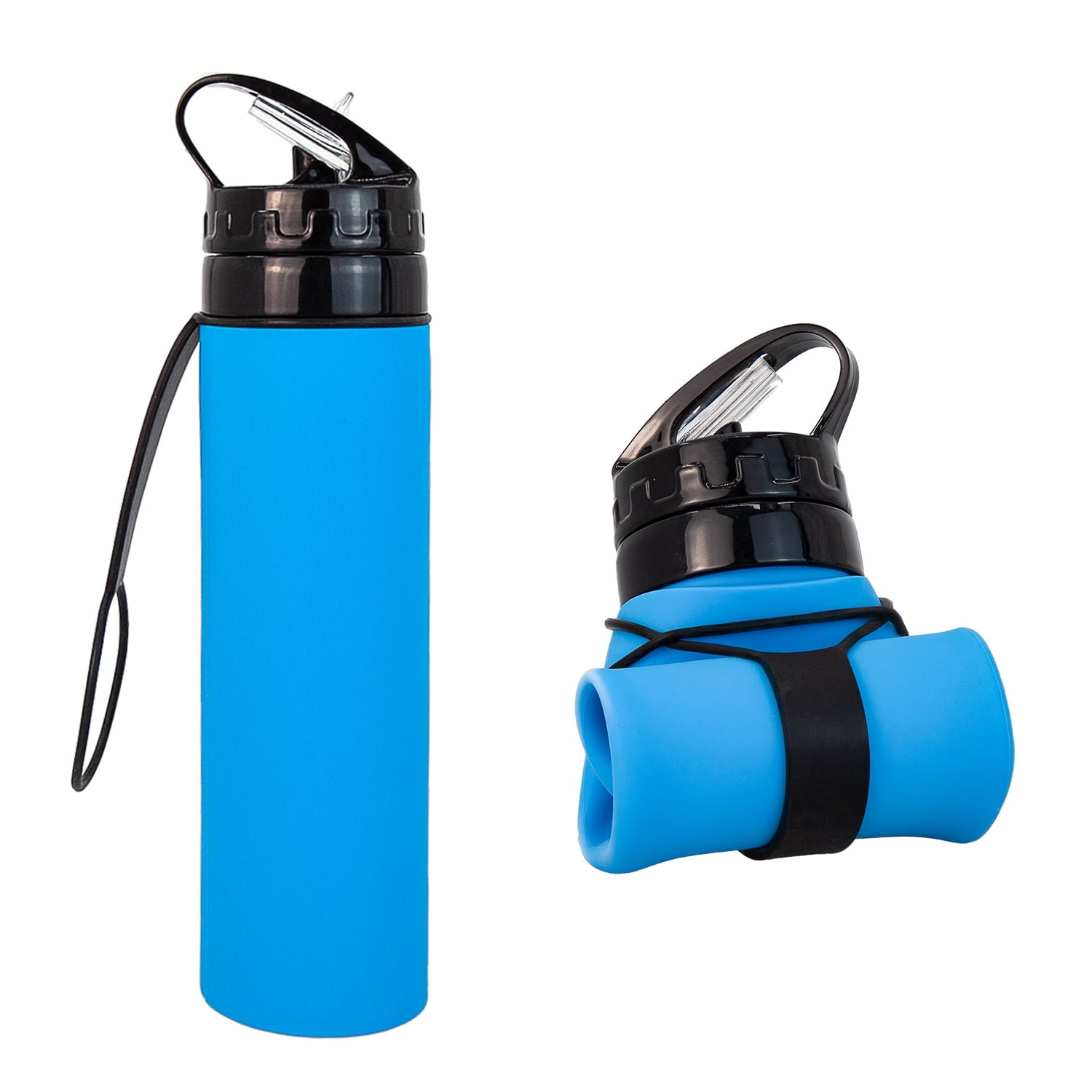 Howarmer Blue Collapsible, Squeeze, Lightweight, Small Size Water ...