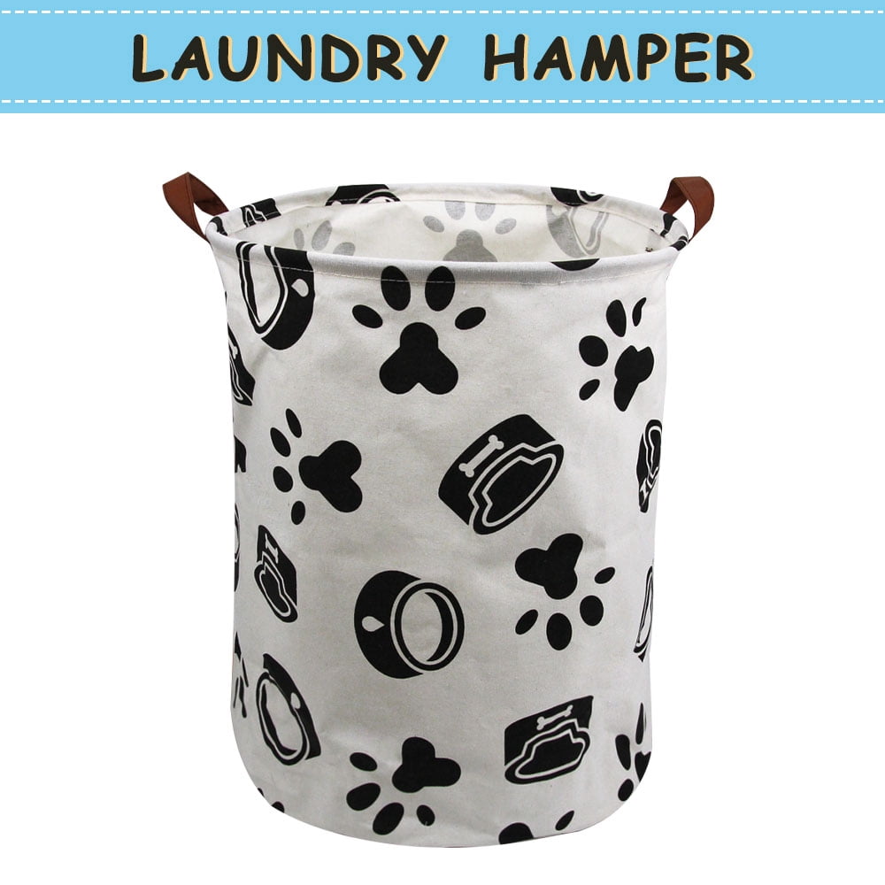 Howarmer Large Canvas Laundry Hamper, Waterproof Clothes Basket with ...