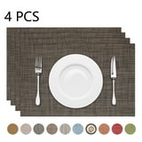 Howarmer PVC Woven Placemats, Set of 4, Heat-Resistant Table Mats for ...