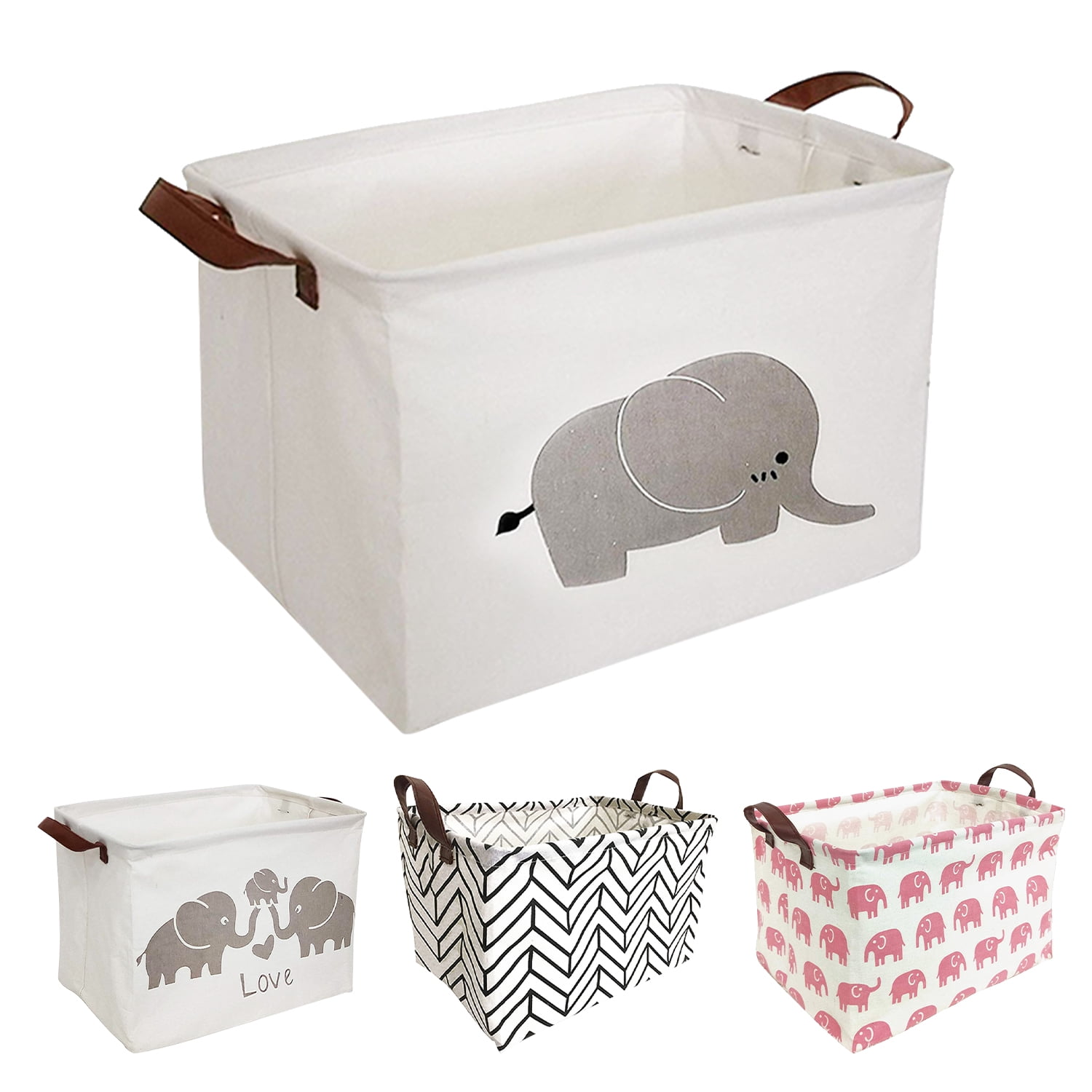 Howarmer Rectangular Storage Basket, Collapsible Laundry Basket ...