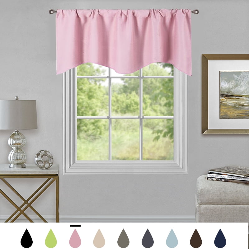 Howarmer Ultra Elegant Solid Color Short Curtain Valance, Minimalism ...