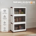 Howcool 3 Tier Stackable Storage Bins with Lids and Wheels, Foldable ...