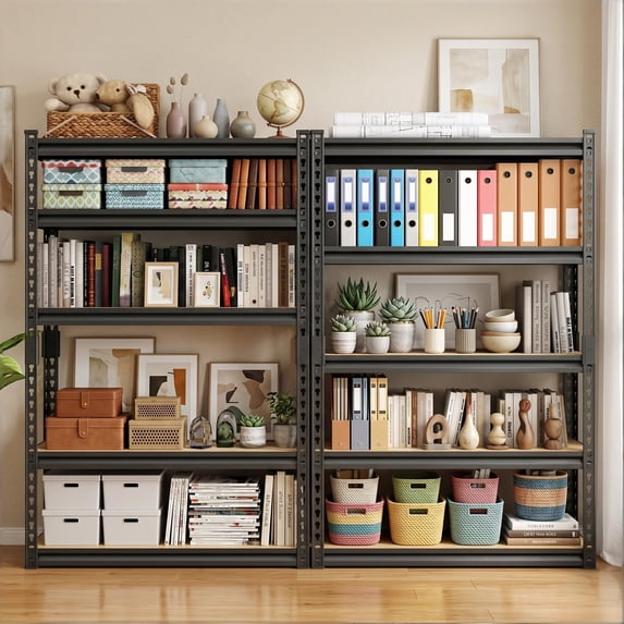 Howcool 5-Tier 72 Inch Height Adjustable Metal Shelving Unit, Heavy ...