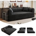 Howcool 79" Convertible Sofa Bed, Corduroy Folding Pull Out Couch with ...
