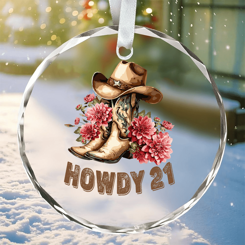 Howdy 21 Year Old Girl Western Country Cowgirl 21St Birthday Ornament ...
