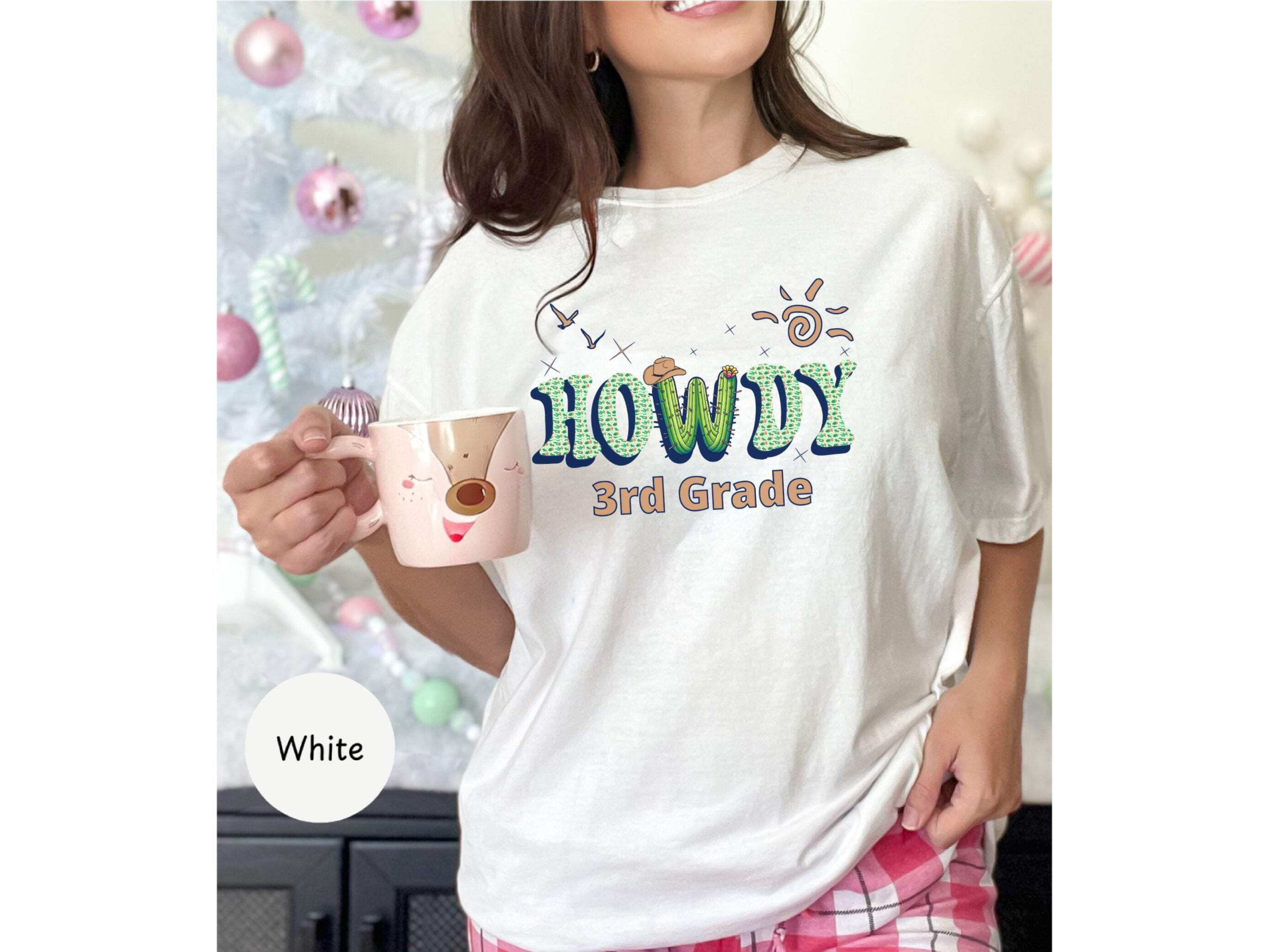 Howdy 3rd Grade Teacher Shirt - Fun Western-Inspired Tee for Educators ...