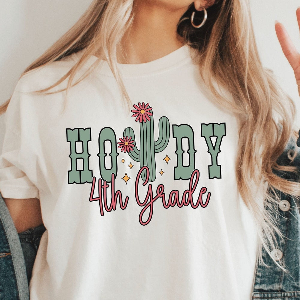 Howdy 4Th Grade Teacher Shirt, Rodeo Teacher Shirt, Fourth Grade ...