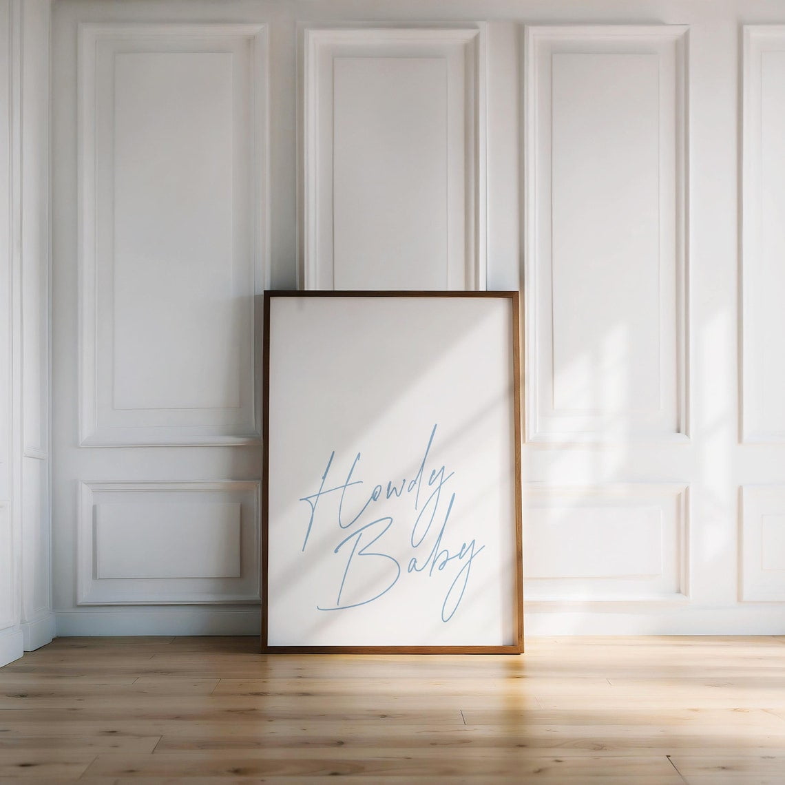 Howdy Baby Print // Howdy Baby Poster, Blue Cowgirl Poster, Dorm Room ...
