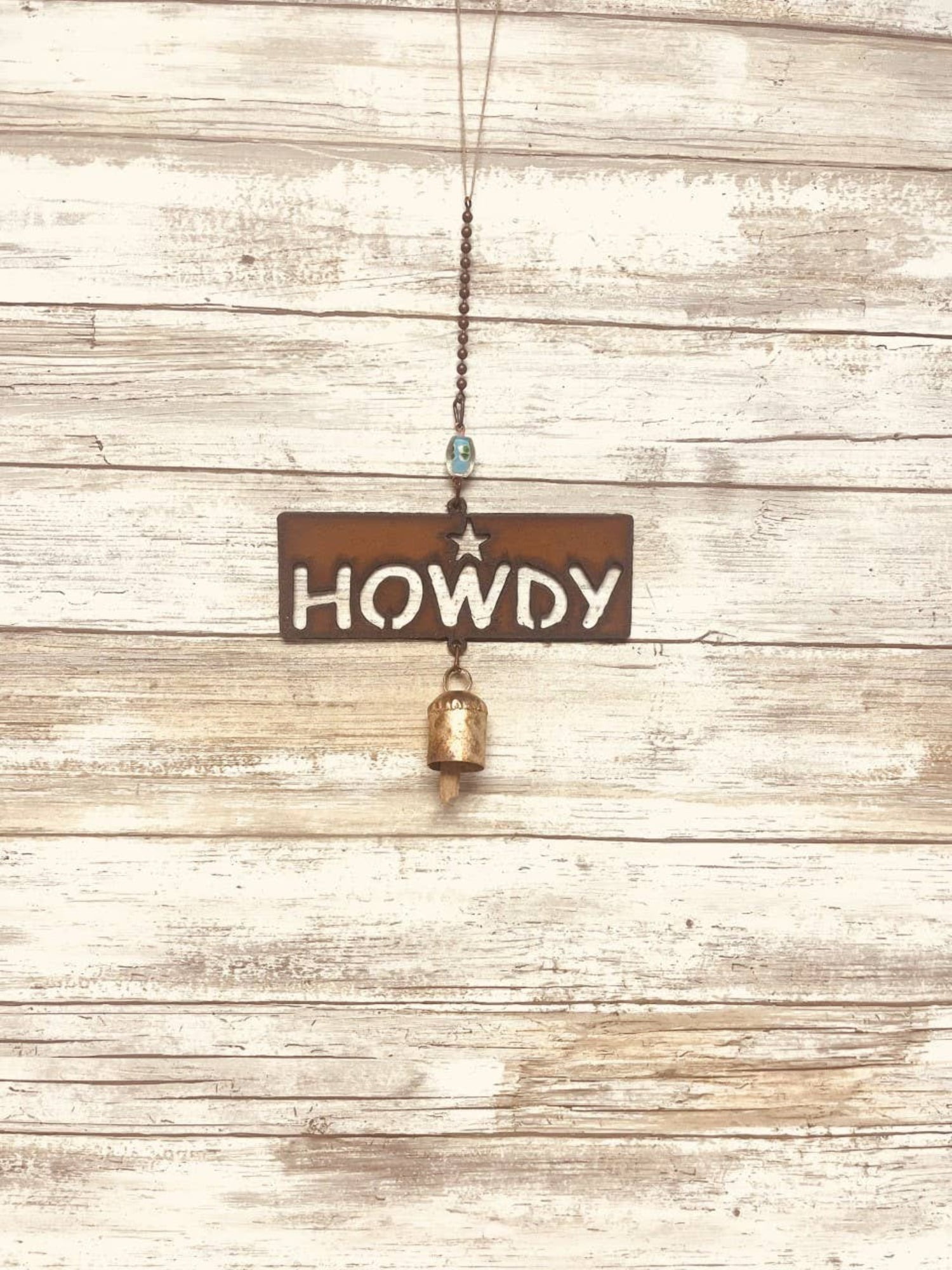Howdy Bell Western Rustic Metal Garden Chime - Walmart.com