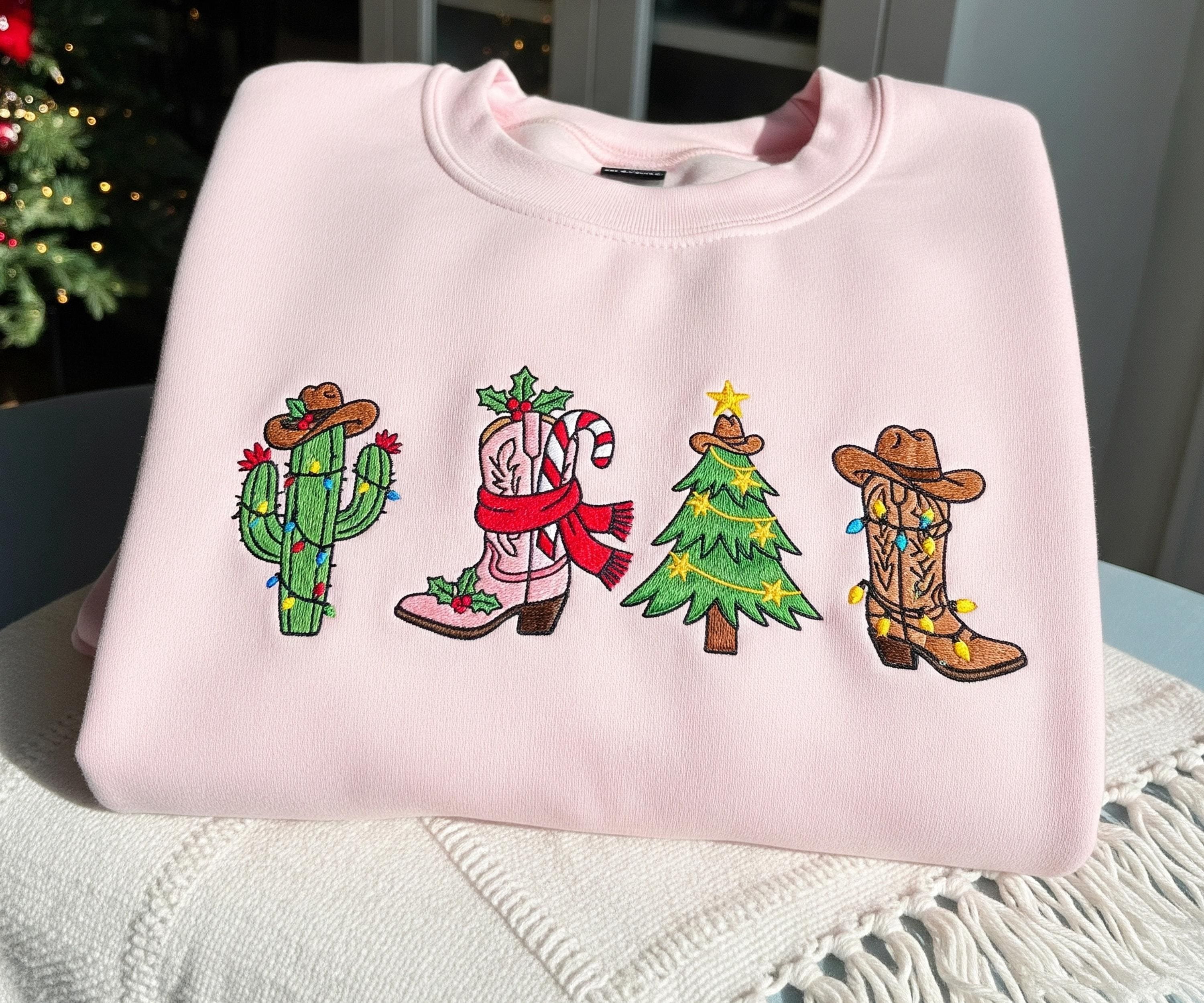 Howdy Christmas Sweatshirt – Western Cowgirl Cowboy Holiday Sweater ...