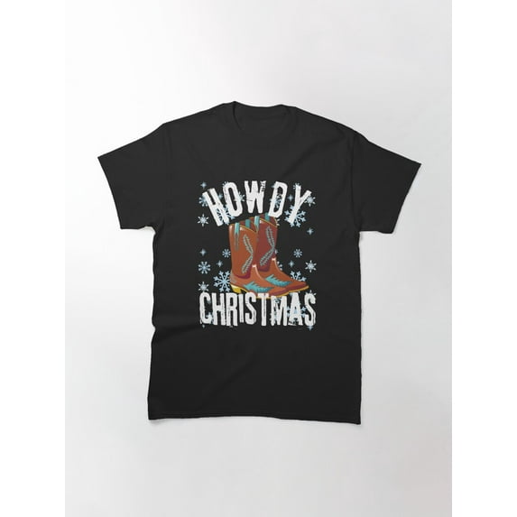 Howdy Christmas Western Country Holiday Festive Seasonal Unisex T-Shirt ...